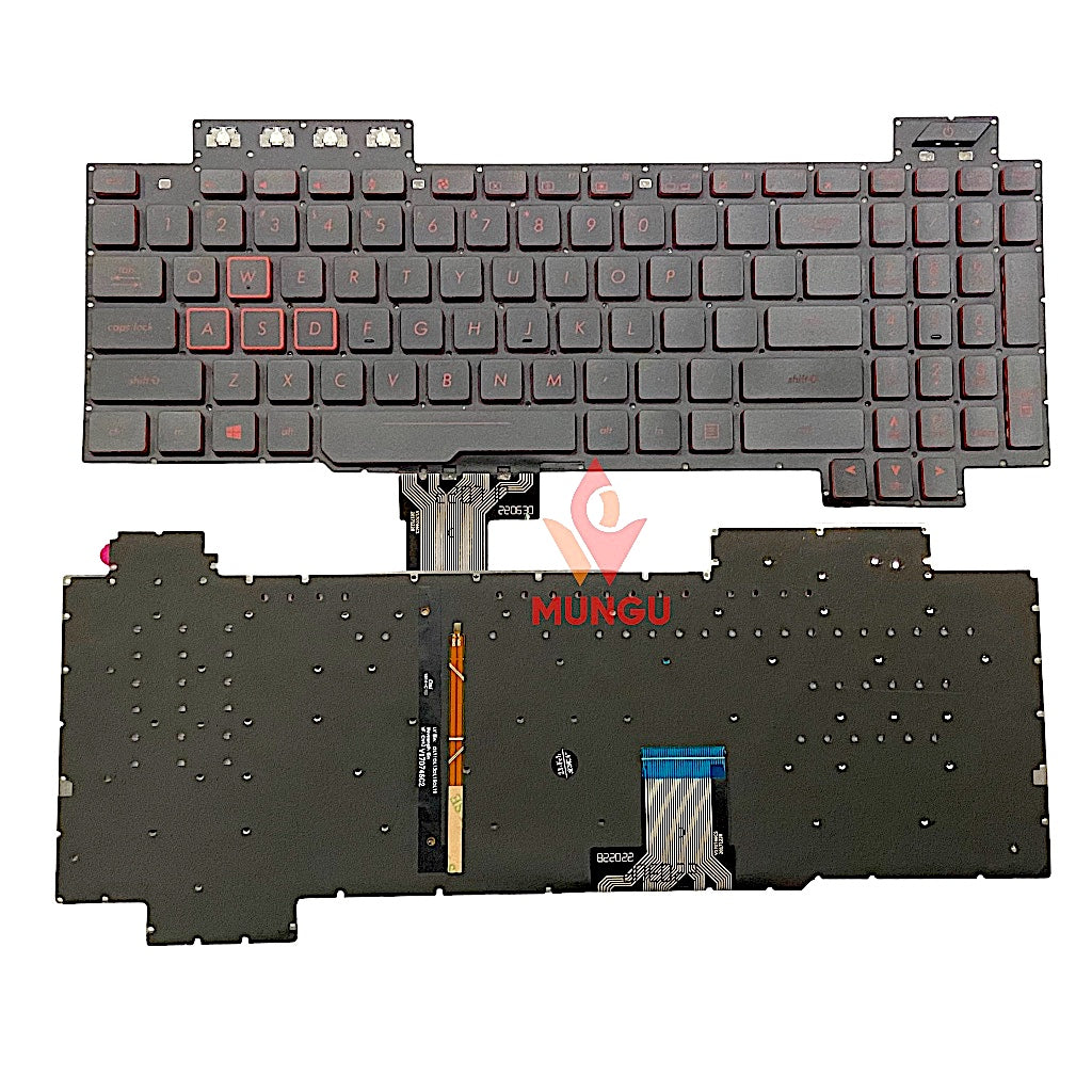 Original ASUS TUF Gaming ROG Strix FX504 FX505 Red Keys with Backlight ...