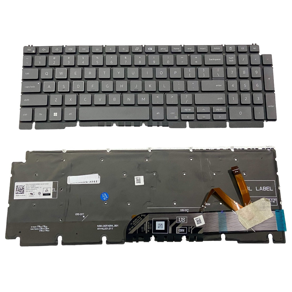 original keyboard for dell g15 5511 5510 5515 black keys with rgb ...