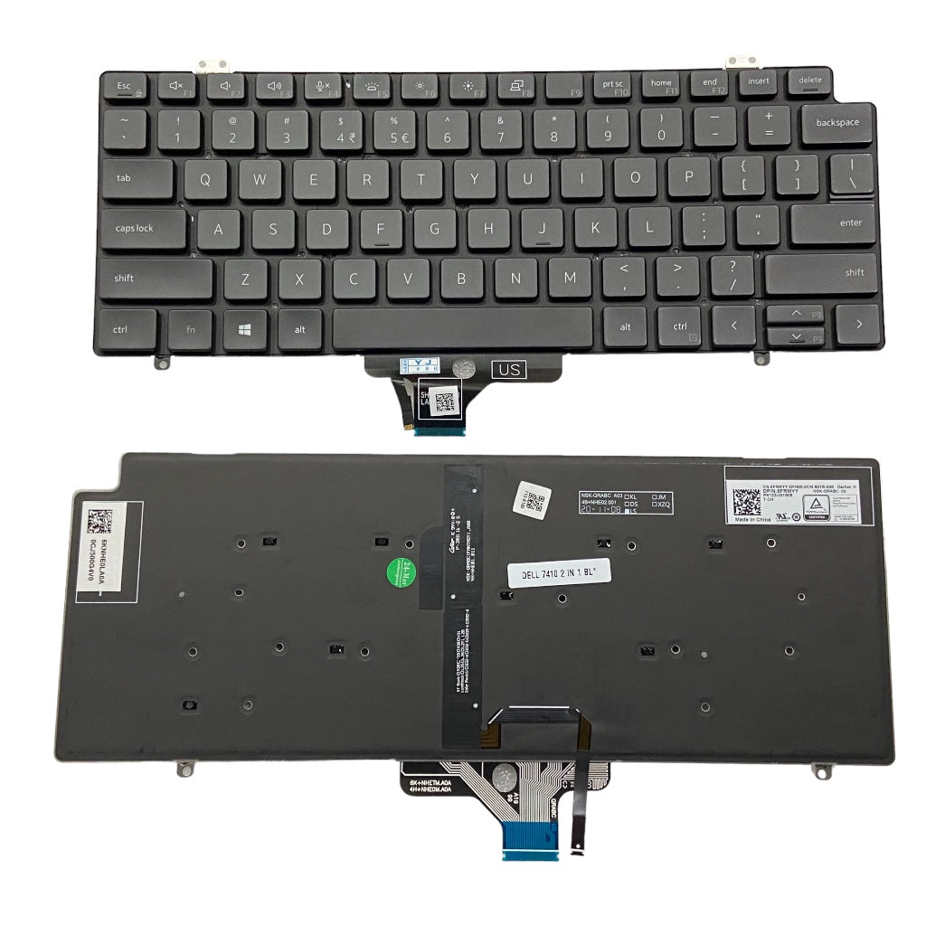 keyboard for dell latitude 7410 2 in 1 with backlight us layout – Mungu