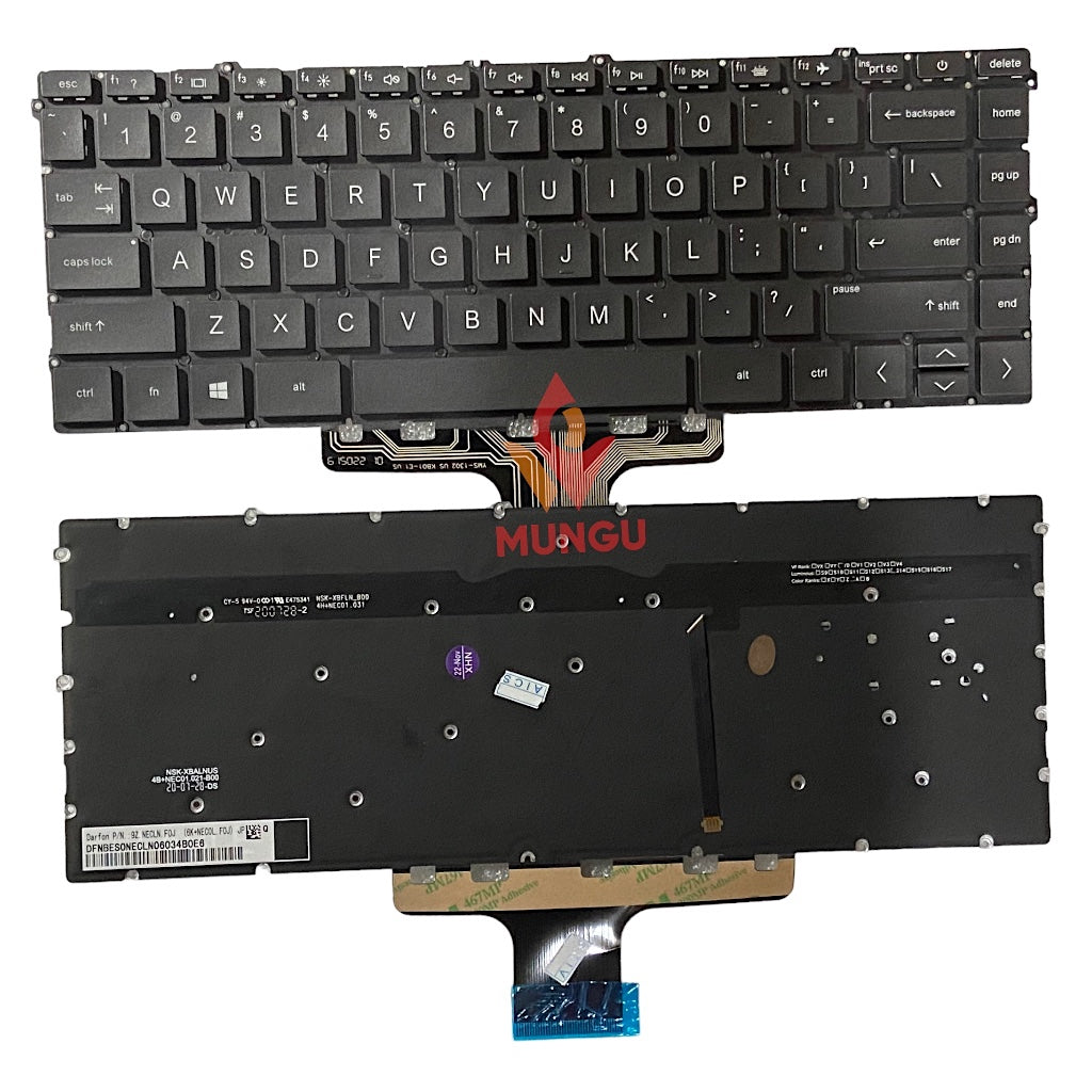 keyboard hp pavilion x360 14-dv 14-dw 14m-dw tpn-q244 tpn-i137 grey – Mungu