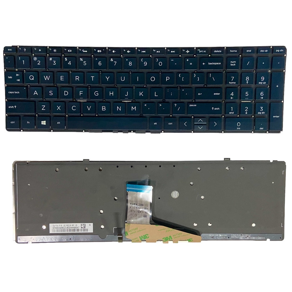 original hp pavilion 15-ch black keyboard with backlight us layout – Mungu