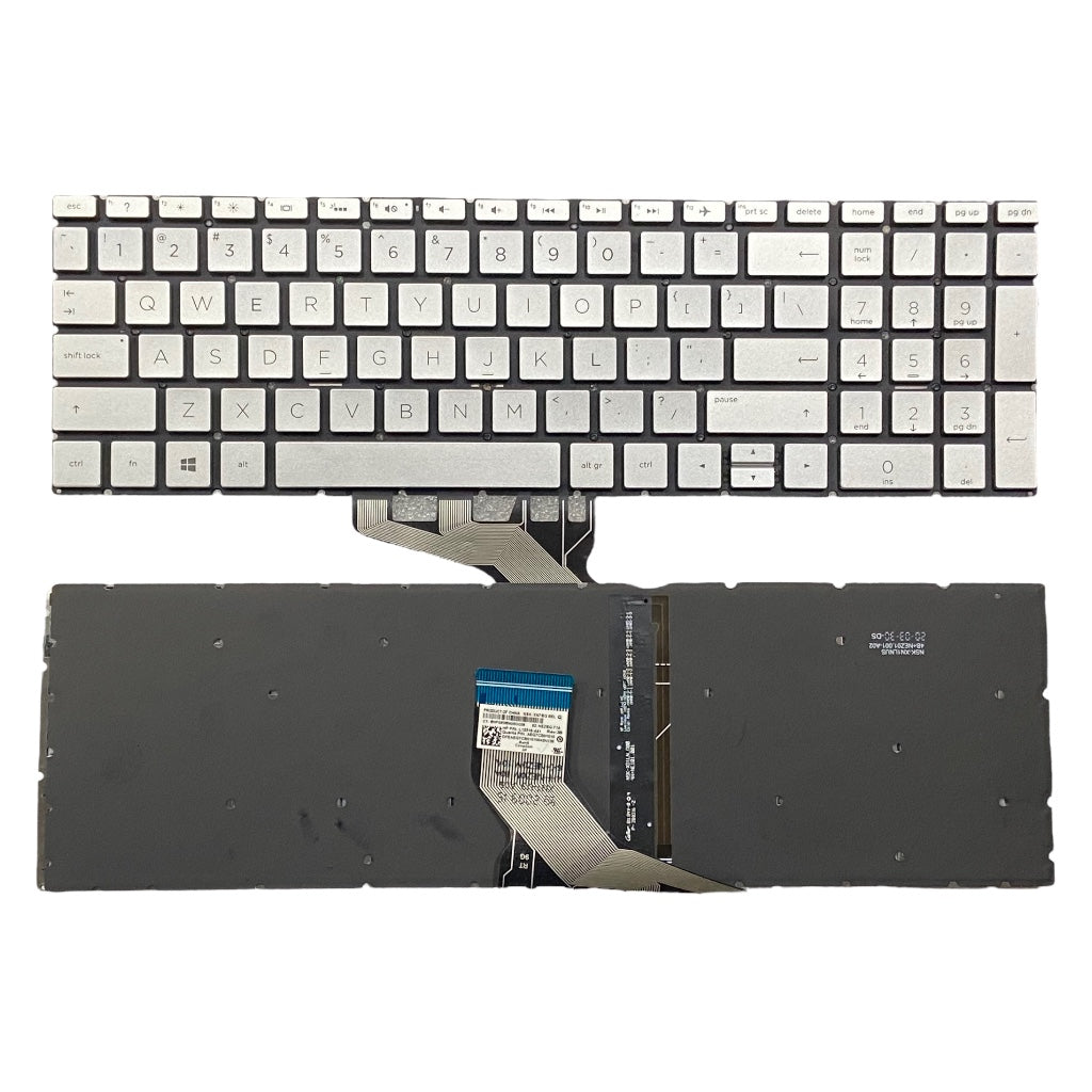 premium keyboard for hp pavilion 15-da 15-db 15-dr silver colour with ...