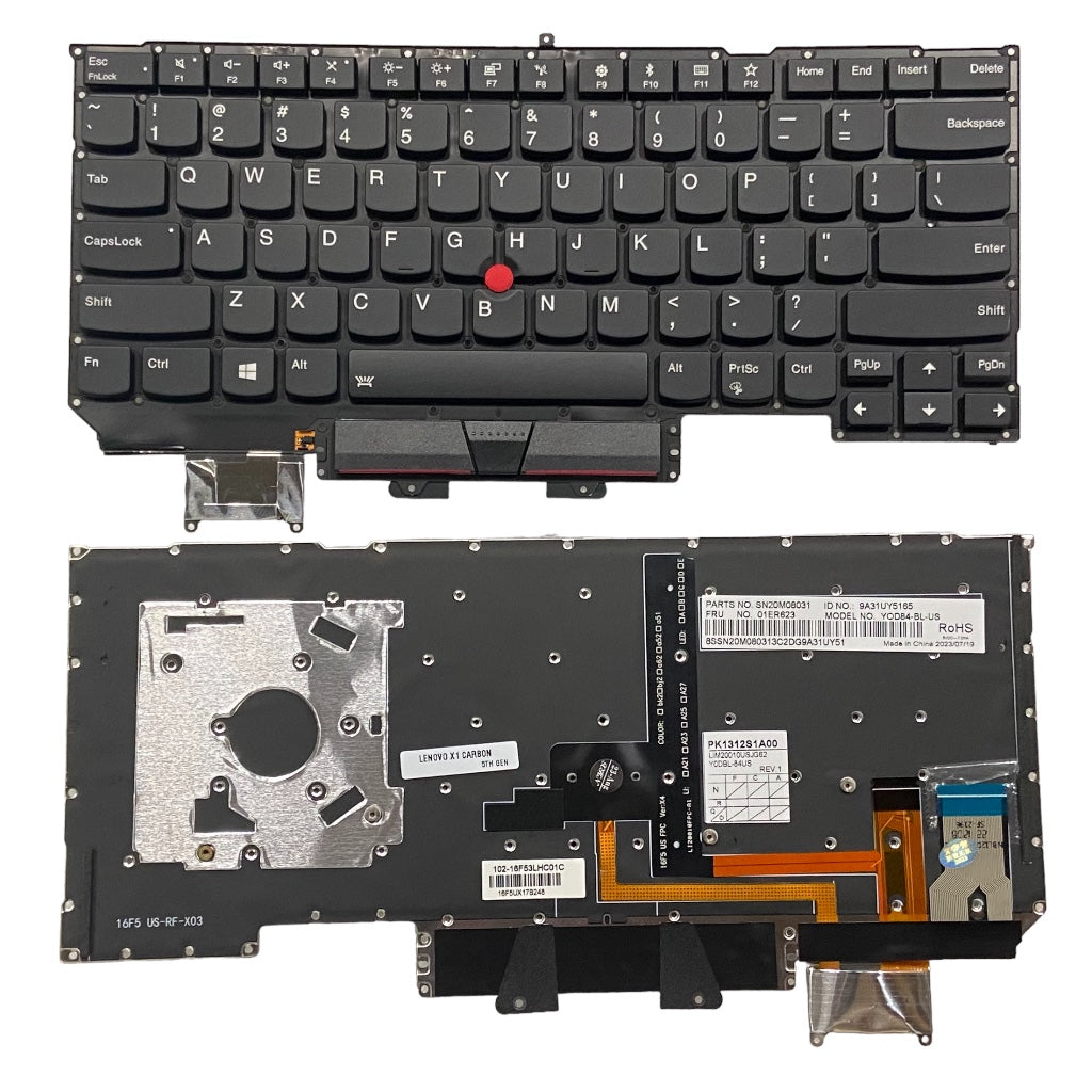 premium keyboard for lenovo x1 carbon 5th gen with backlight us layout ...